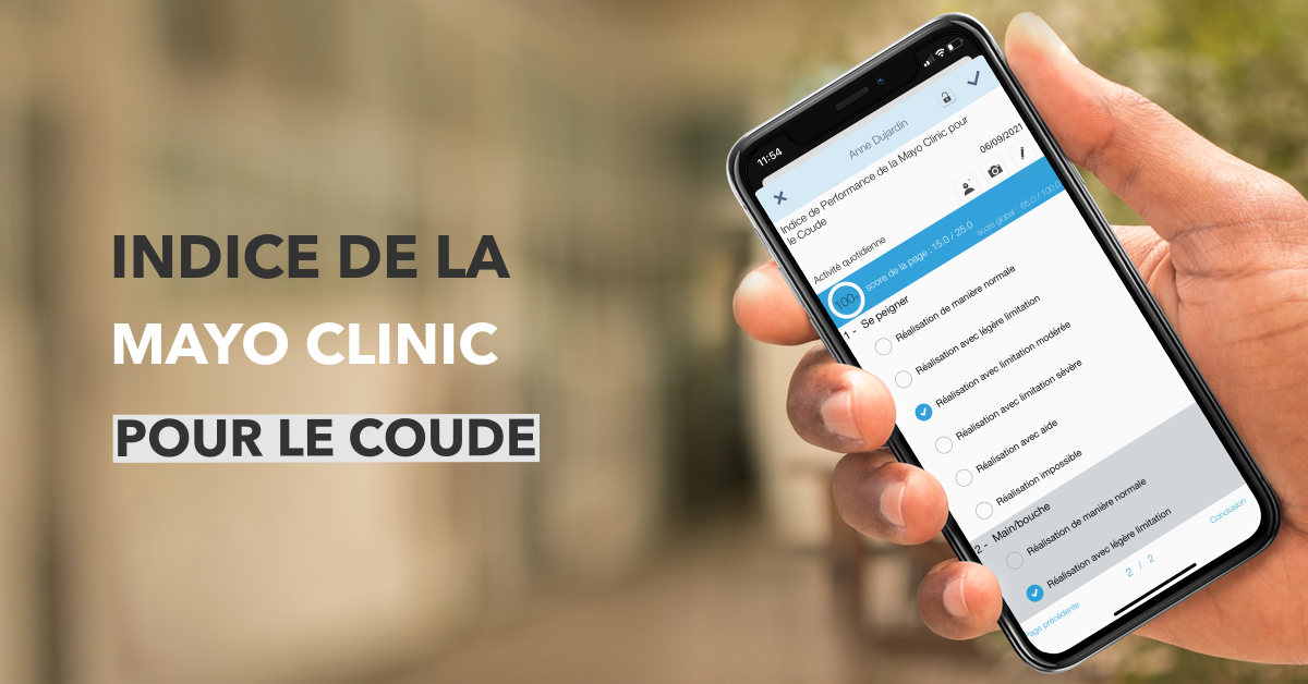 Mayo Elbow Performance Score : BILAN MEDICAPP CONNECT